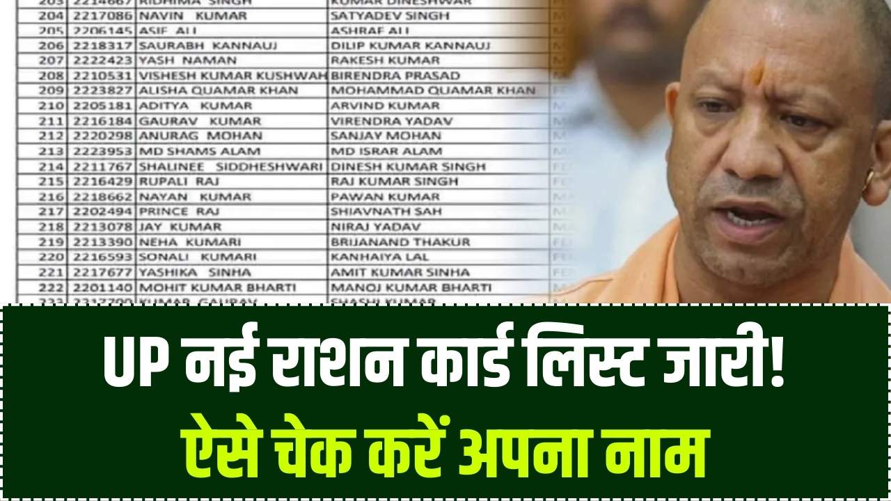 Ration Card List: यूपी की नई राशन कार्ड लिस्ट जारी! लिस्ट में अपना नाम ...